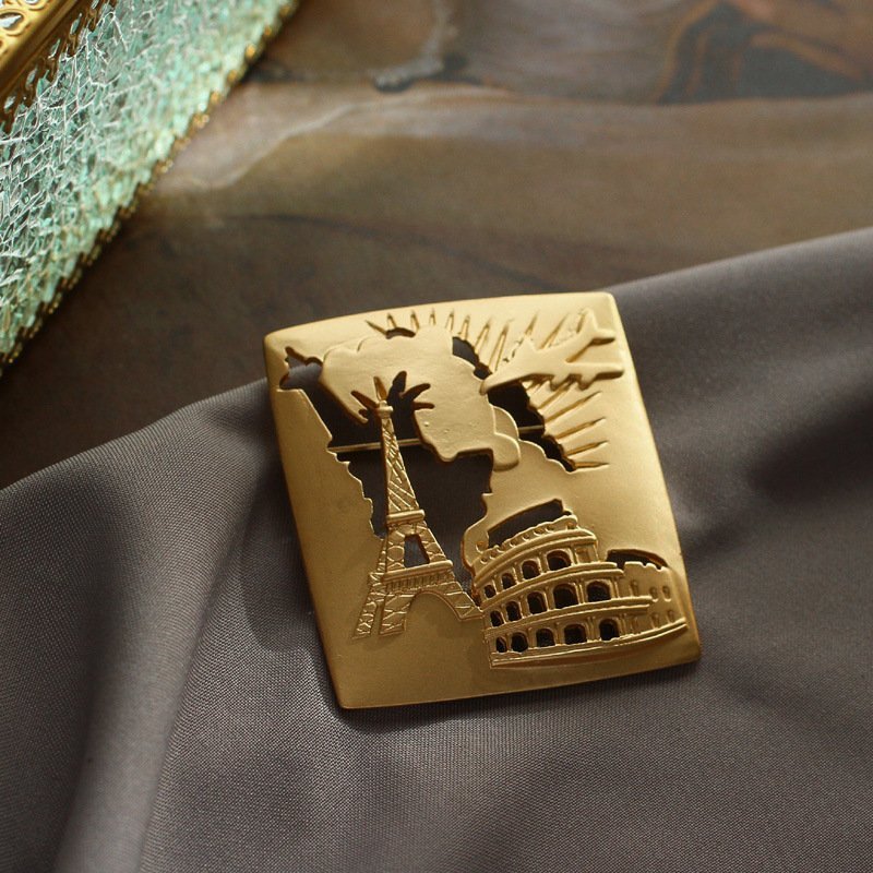Vintage Style Mate Gold Color Brooch Collection Angle / Rabbit / Fariy ...